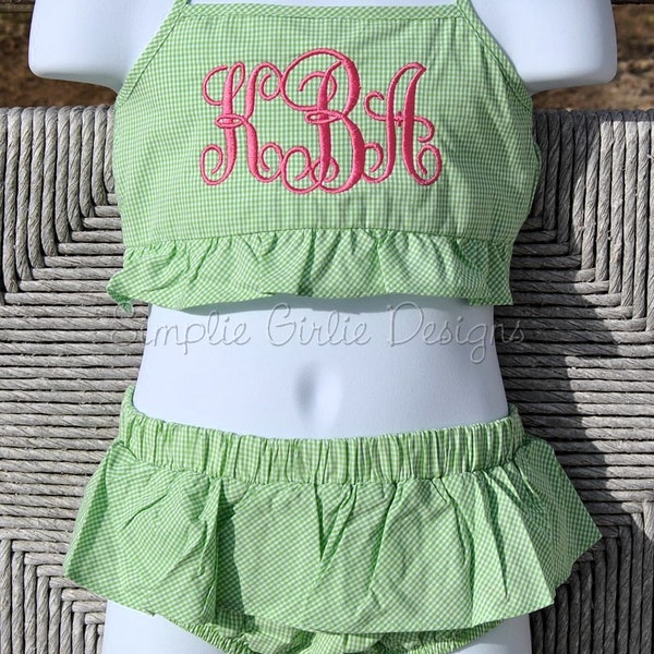 Monogram Swim Suit - Etsy