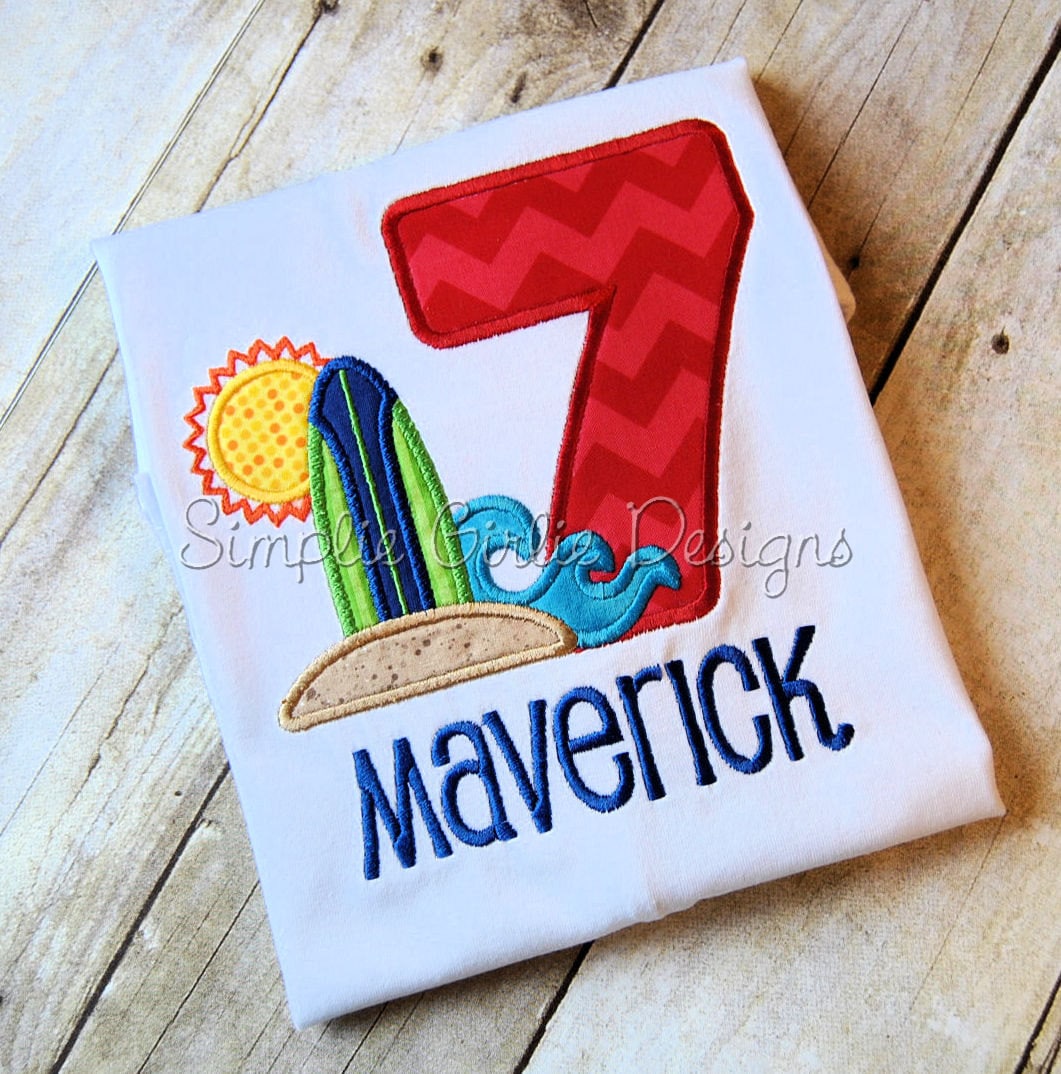 Surf Birthday Shirt. Beach Birthday. Boy Birthday. Girl Birthday ...