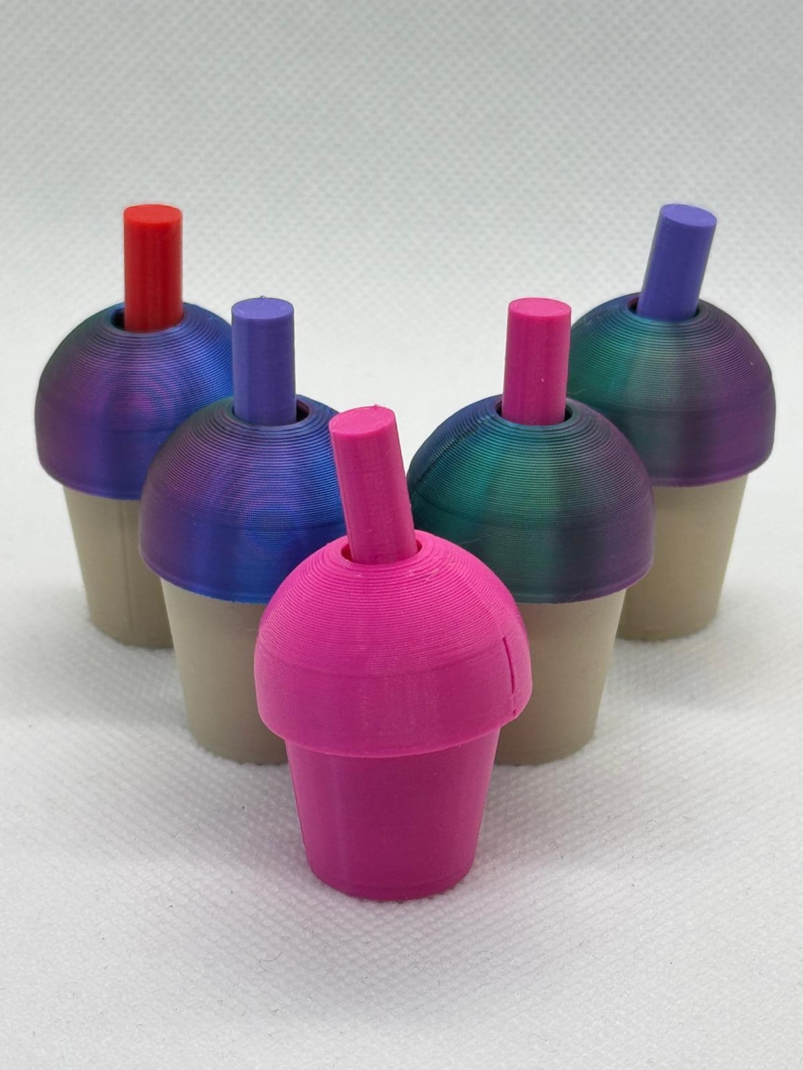 Happy Boba Tea Fidget Toy: 3D Printed Bubble Tea 5cm X 3cm, Stocking ...