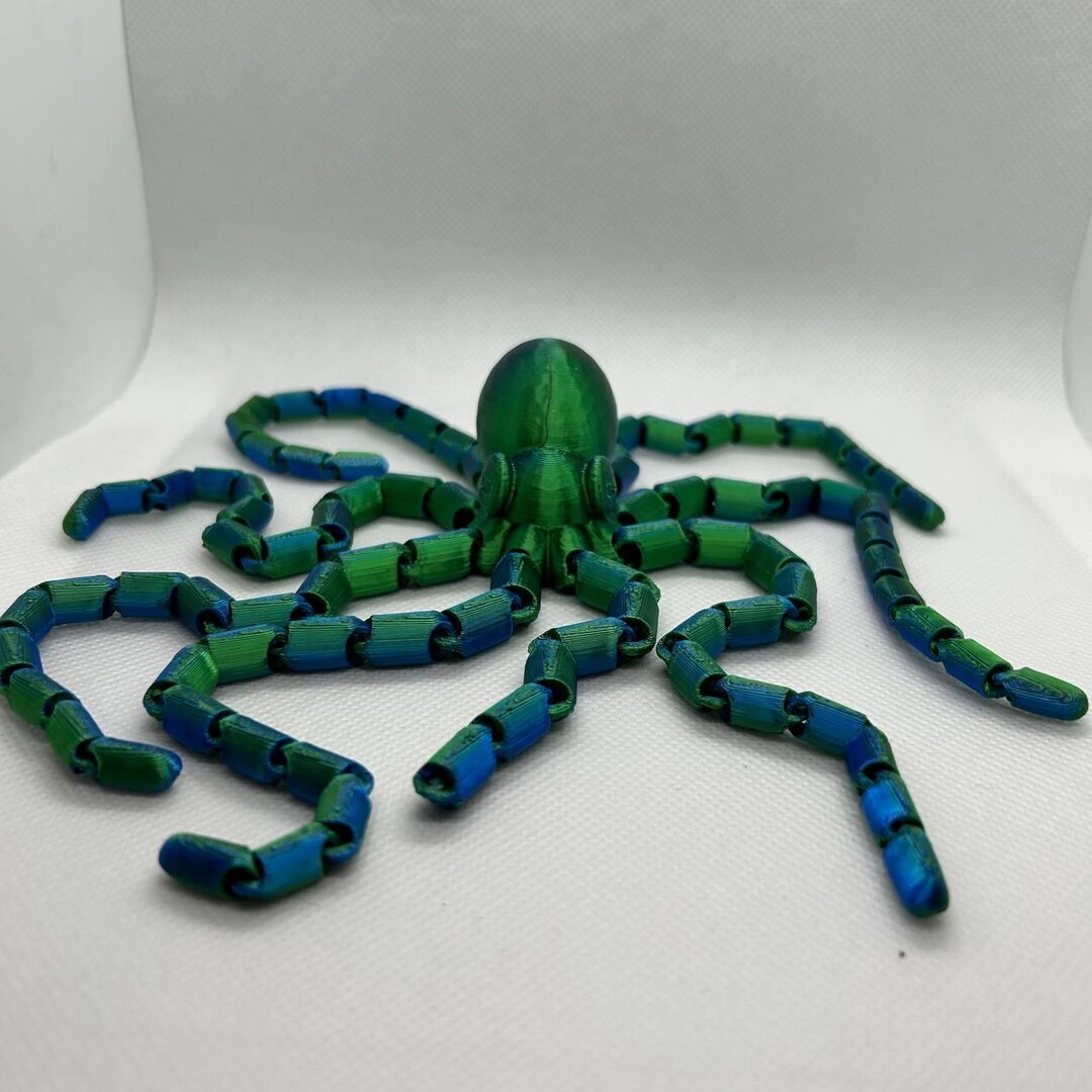 Octopus Fidget Toy With Flexible Legs 3D Printed Stress Toy Stocking ...