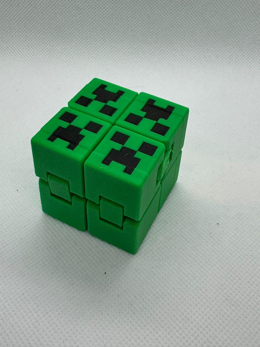 Minecraft Creeper Infinity Cube 3D printed Fidget Toy: 4.5cm cubed, 9cm ...