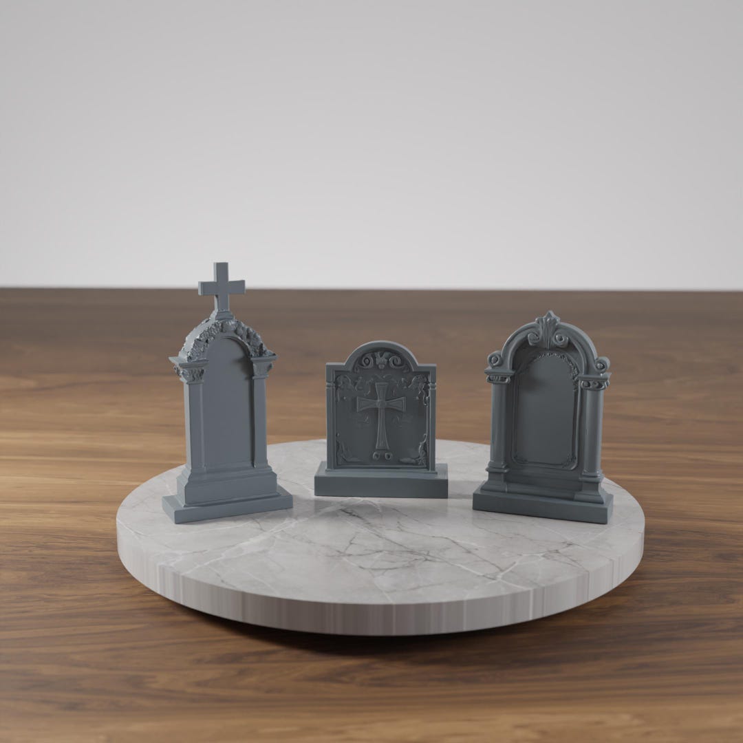 Miniature Gravestones for Dioramas and Model Making | Gauge H0, 1/35, 1 ...