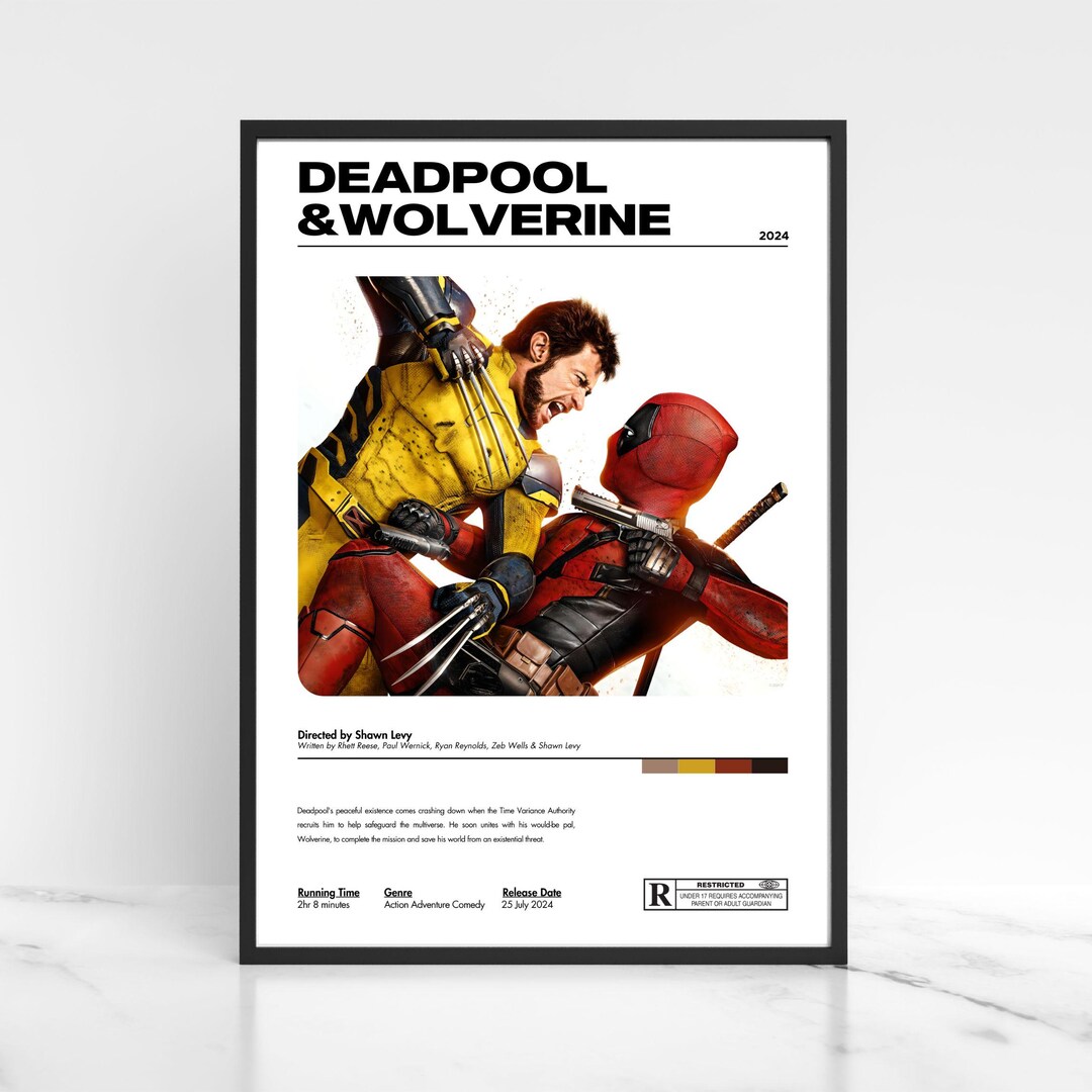 Deadpool & Wolverine 2024 Movie Poster / A5 A4 A3 / Unframed / High ...