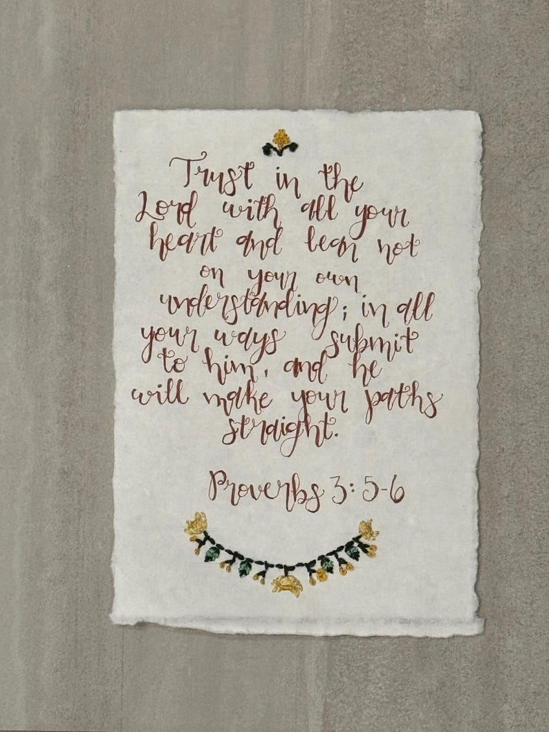 Proverbs 3:5-6 - Etsy