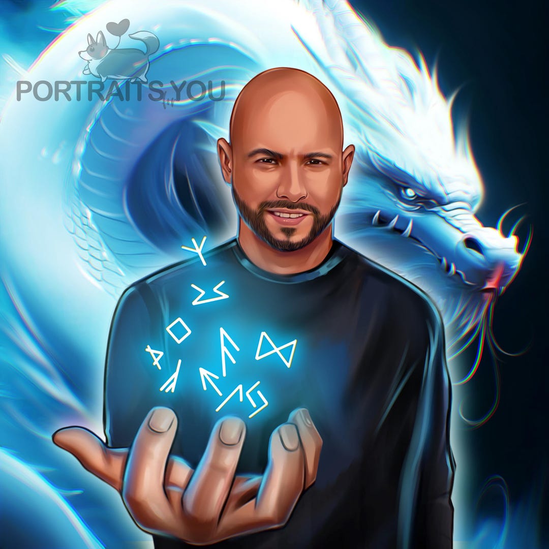 Custom Beauty Business Logo Design, Male Portrait Tarotologist, Makeup ...