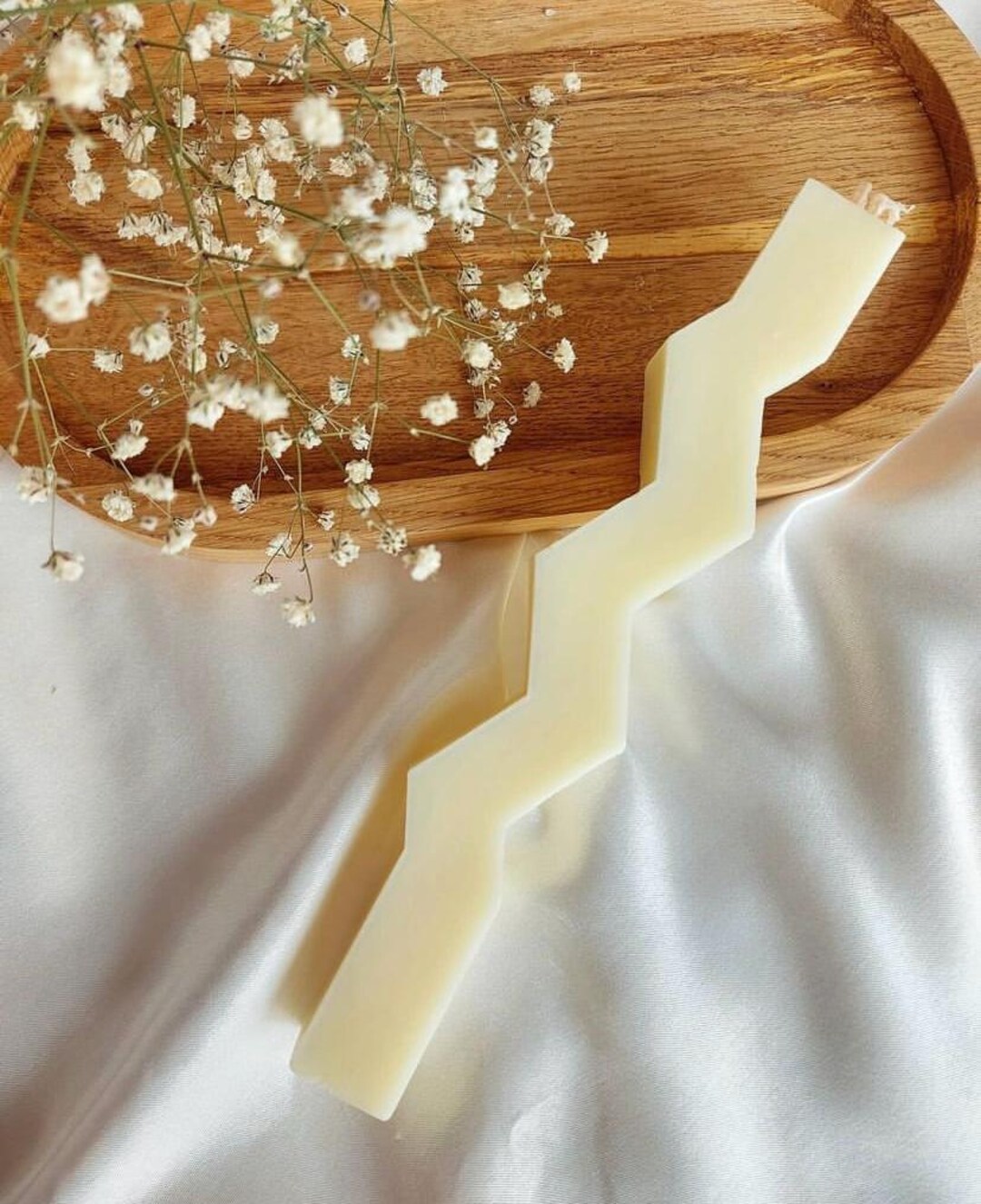 Zig Zag Pillar Candle, Luxury Aromatherapy Scented Candles, Aesthetics Candle Modern Minimalist ...