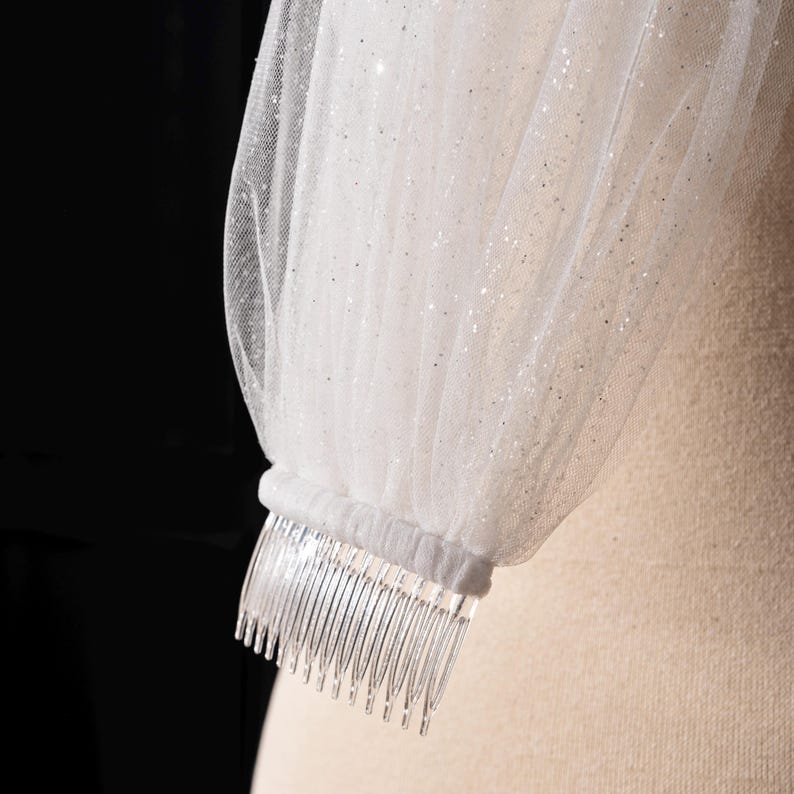 Soft Wedding Veil,simple One-tier Glitter Veil,cathedral Length Plain ...