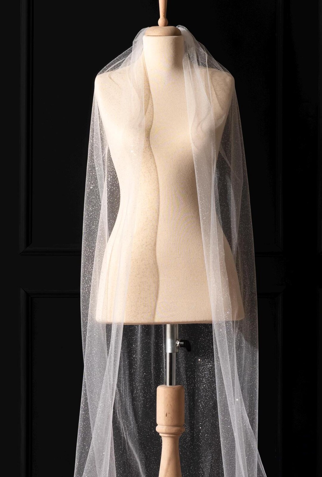 Soft Wedding Veil,simple One-tier Glitter Veil,cathedral Length Plain ...