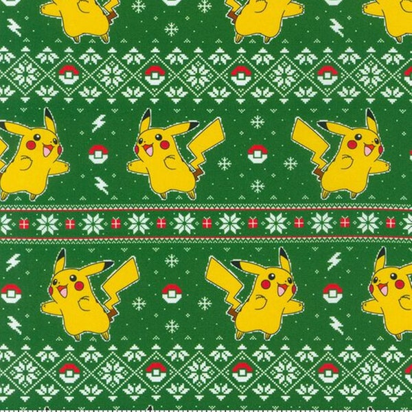 Pikachu Christmas Fabric - Etsy