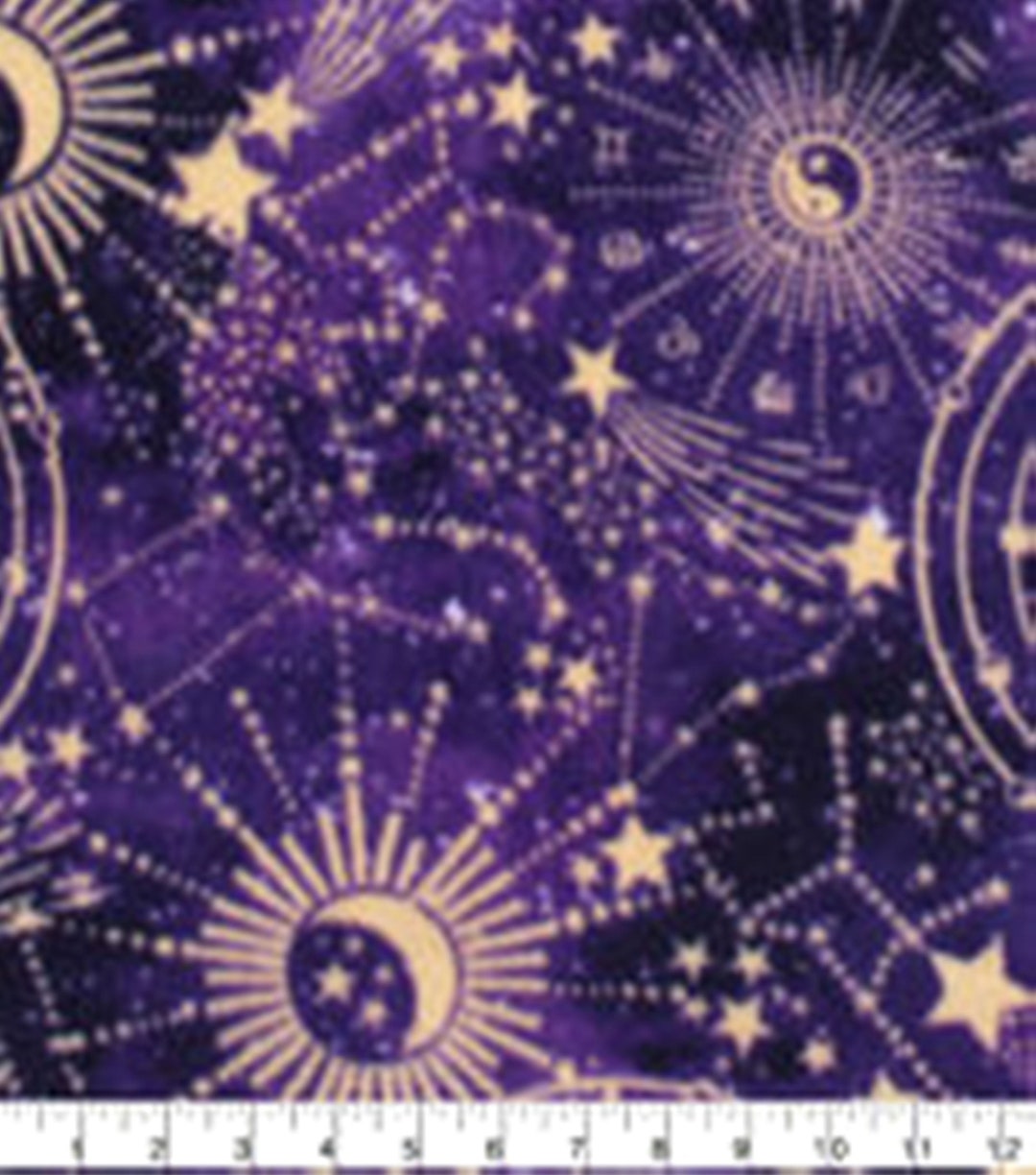 Celestial Zodiac 58-inch Anti-pill Plush Fleece Fabric by the Yard - Etsy