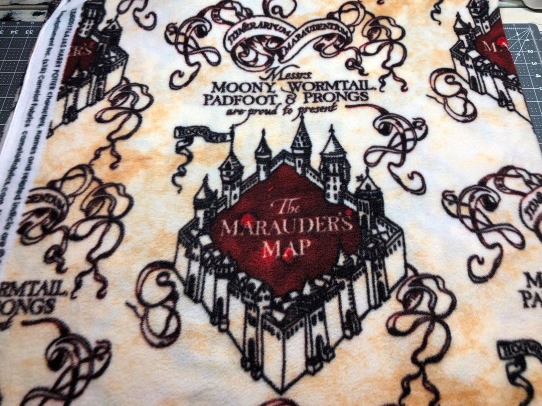 Harry Potter Marauder's Map 58-inch Fleece Fabric 58 X 28 Remnant - Etsy