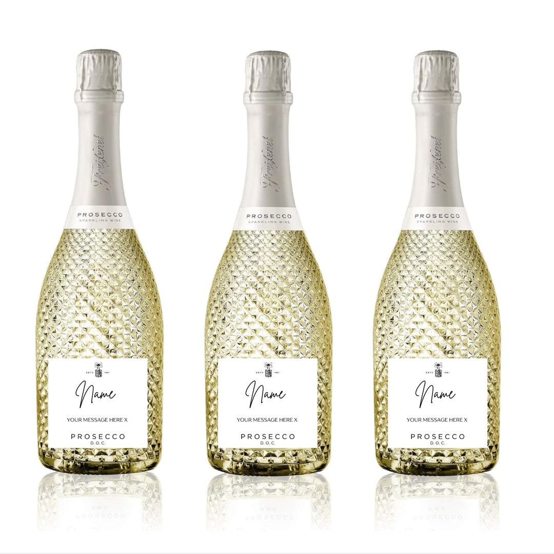 Printable, Personalised Prosecco Champagne Wine Label Sticker - Custom ...