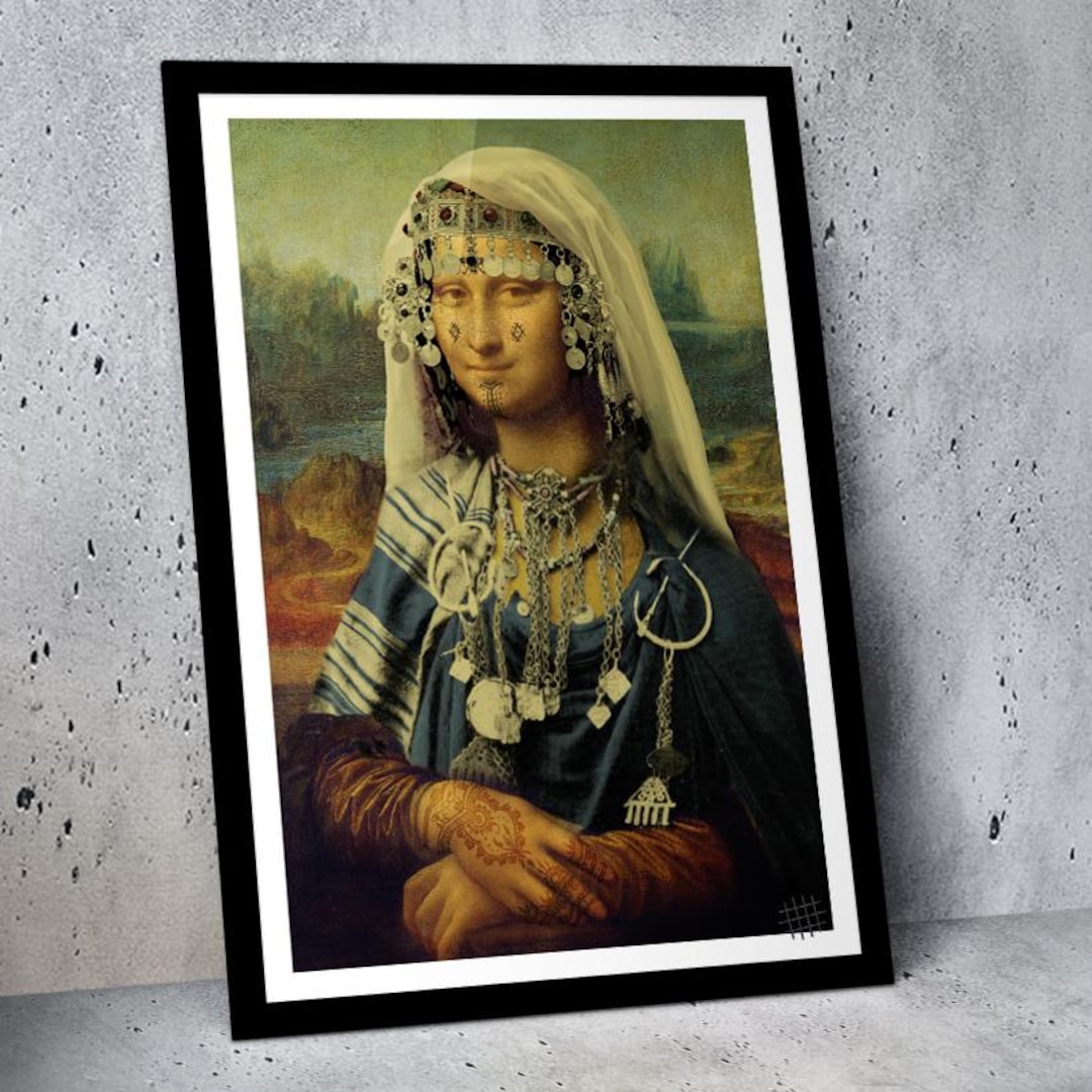 Oriental Mona Lisa Poster I Moroccan Mona Lisa Poster - Etsy