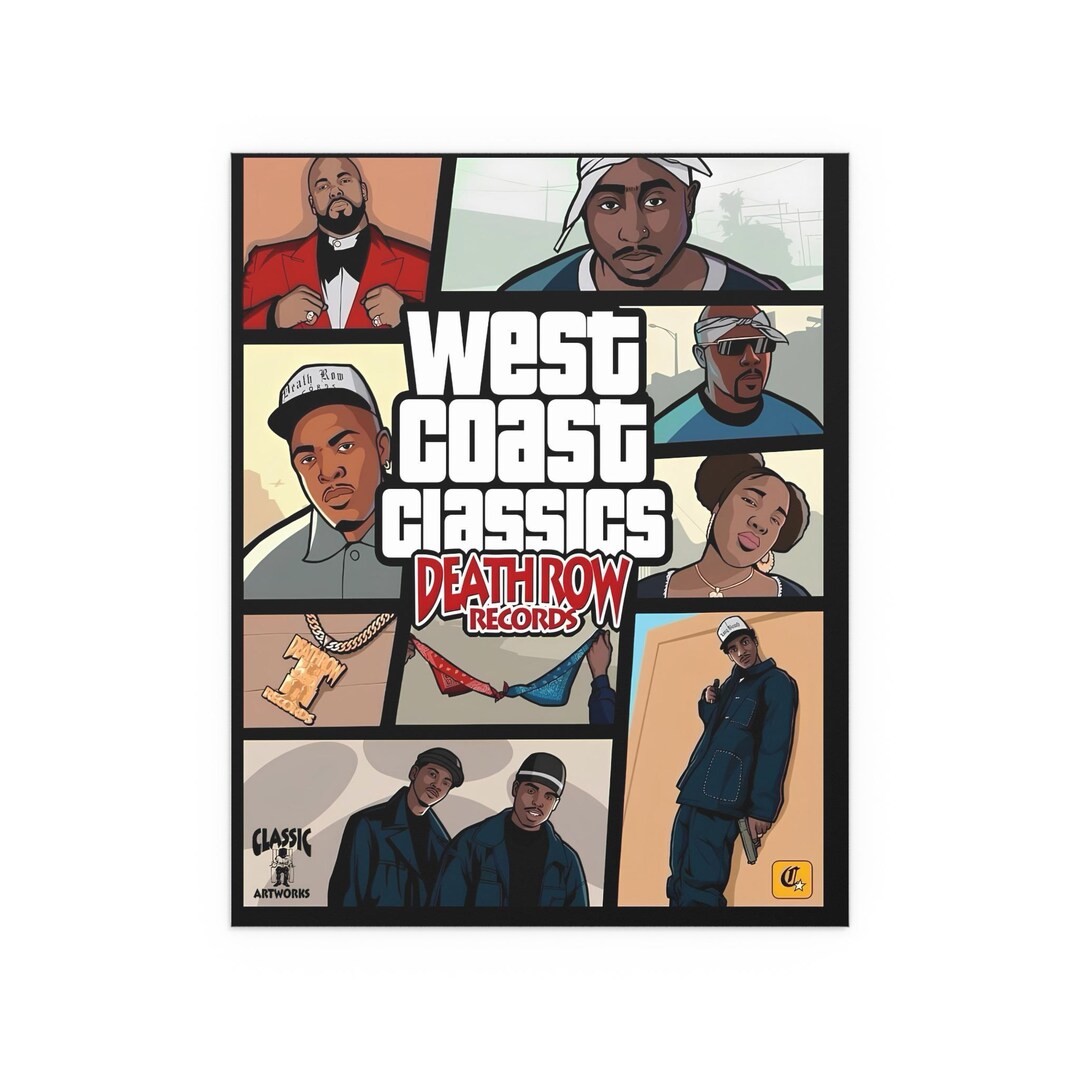 Silk Poster, West Coast Rap Icons GTA Style, Music Lover Gift, Hip Hop ...