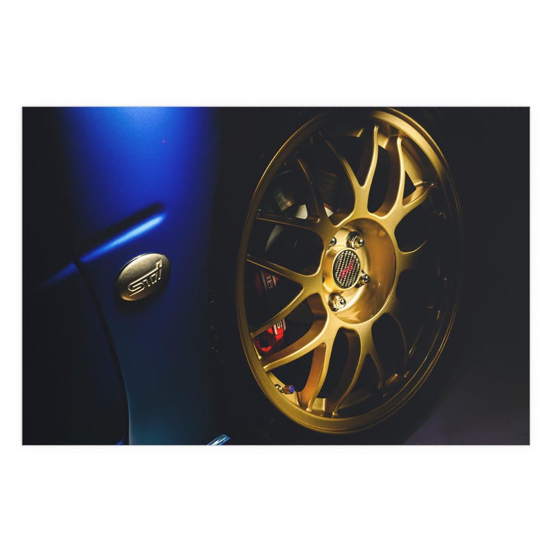 Silk Poster, Subaru Impreza WRX Sti Rally Car Enthusiasts Gift, Wall ...
