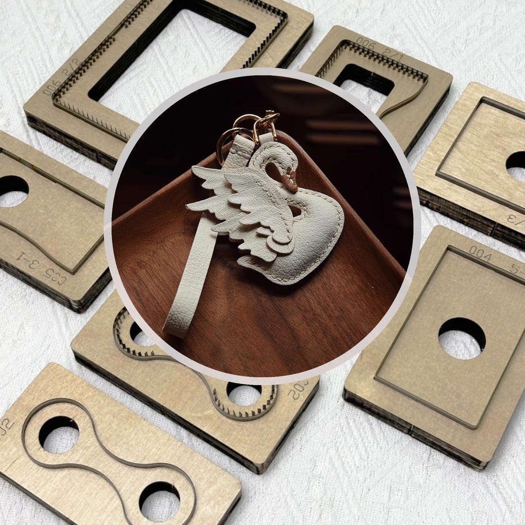 Swan Keychain Die Cutting Bag Pendant Leather Punching Tool Scrapbook ...