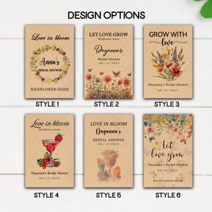 Bridal Shower Seed Packets Party Favors/custom Seed Packets for Bridal ...