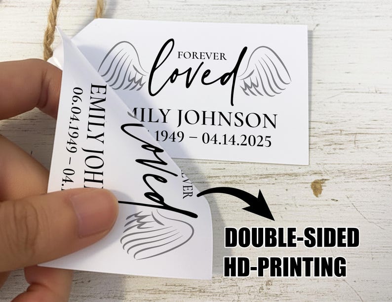Personalized Funeral Tags, Celebration of Life Favor Tags, in Loving ...