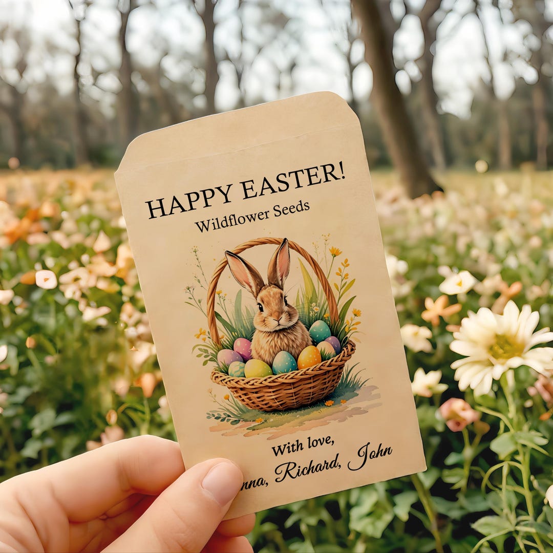 Personalized Wildflower Easter Seed Packets: Kraft Easter Favor - Etsy