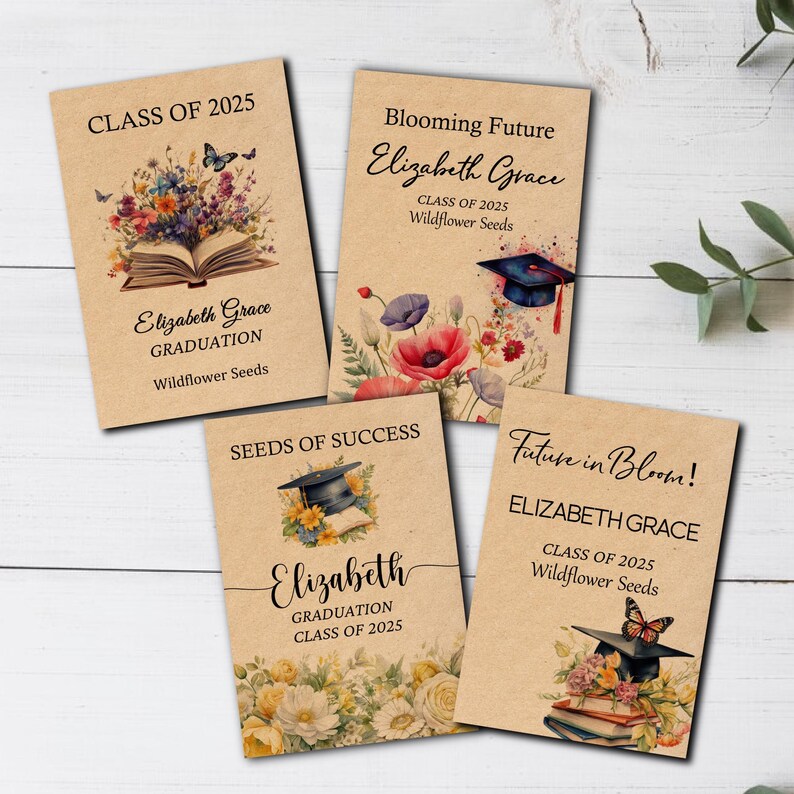 Graduation Favor Wildflower Seed Packets: Class of 2025 Seeds of ...