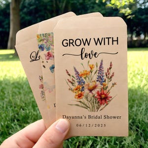 Bridal Shower Seed Packets Party Favors/custom Seed Packets for Bridal ...