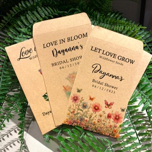 Bridal Shower Seed Packets Party Favors/custom Seed Packets for Bridal ...