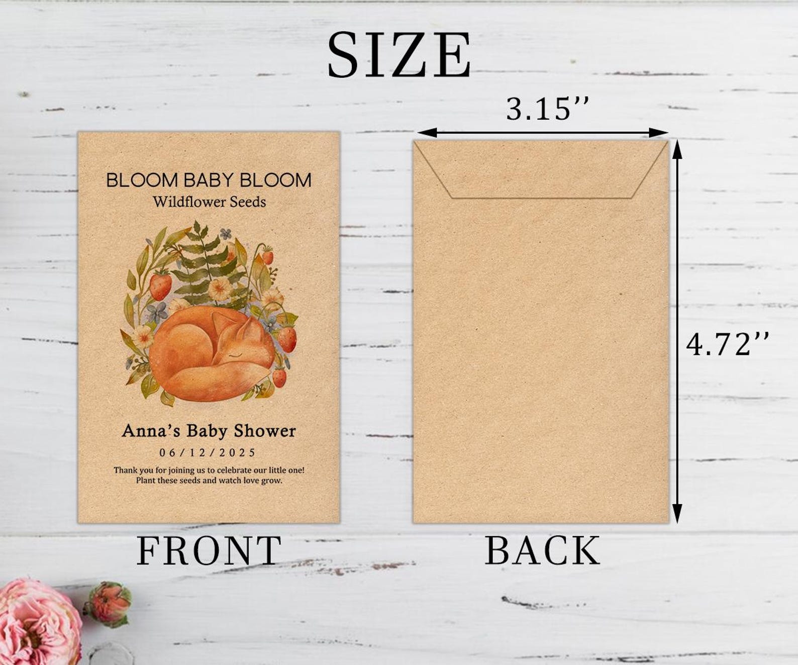 Personalized Seed Packets Baby Shower Favors | Wildflower Seeds - Etsy