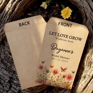 Bridal Shower Seed Packets Party Favors/custom Seed Packets for Bridal ...