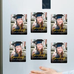Personalized Graduation Photo Magnets in Bulk/custom Grad Gift ...
