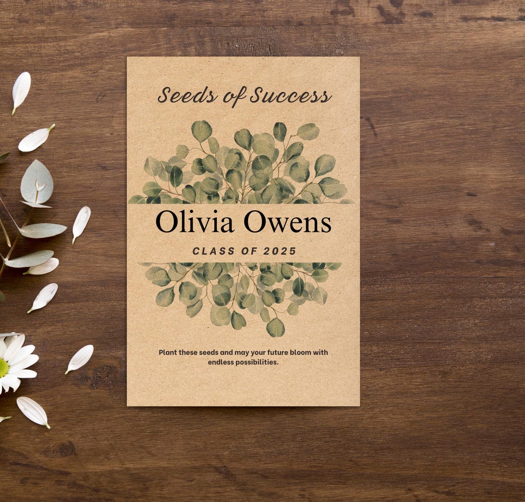 Graduation Seed Packets | Custom Graduation Favors for Guests | High ...