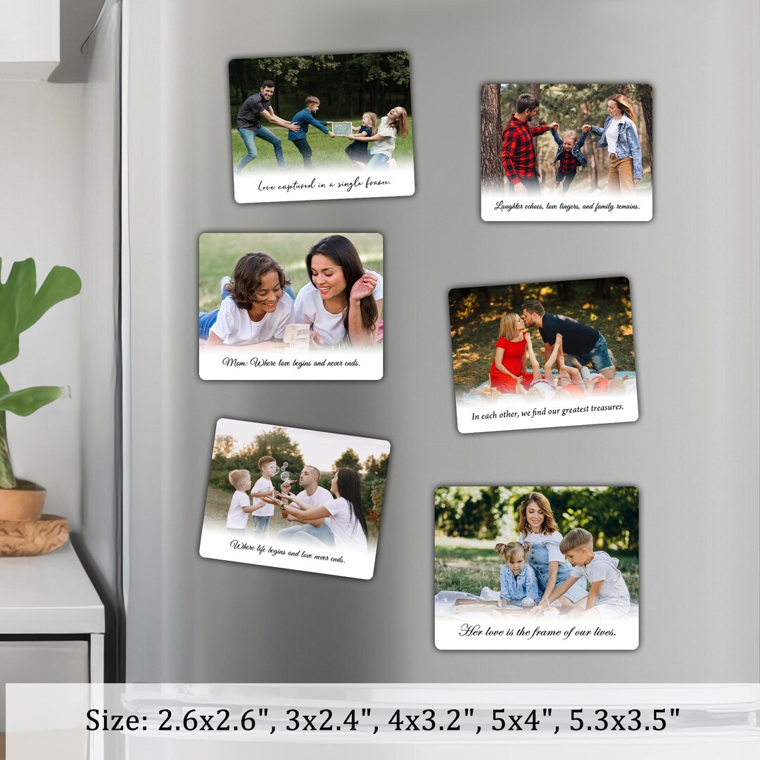 Custom Anniversary Photo Fridge Magnets Birthday Fridge Magnets Gift ...