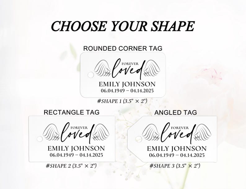 Personalized Funeral Tags, Celebration of Life Favor Tags, in Loving ...