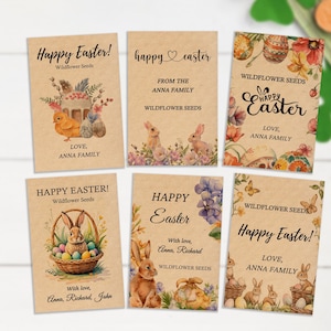 Personalized Happy Easter Family Seed Packets/easter Thank You Seeds ...