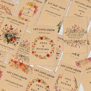Personalized Wedding Seed Packets for Guests/let LOVE Grow/custom ...