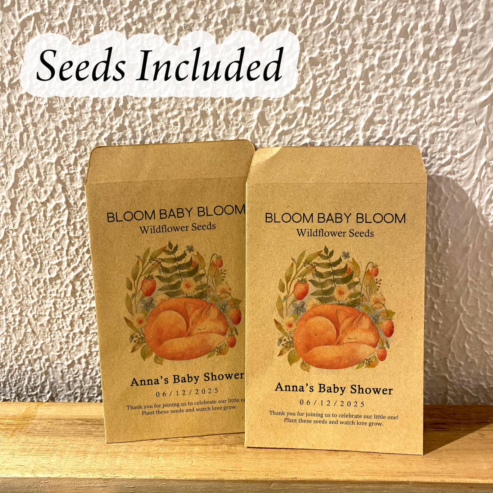 Personalized Seed Packets Baby Shower Favors | Wildflower Seeds - Etsy