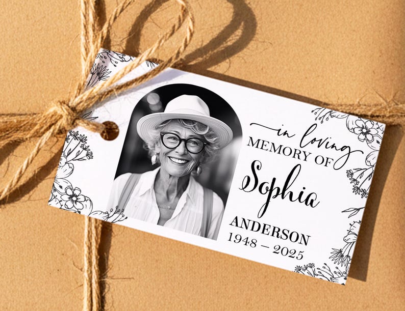 Personalized Funeral Tags, Celebration of Life Favor Tags, in Loving ...