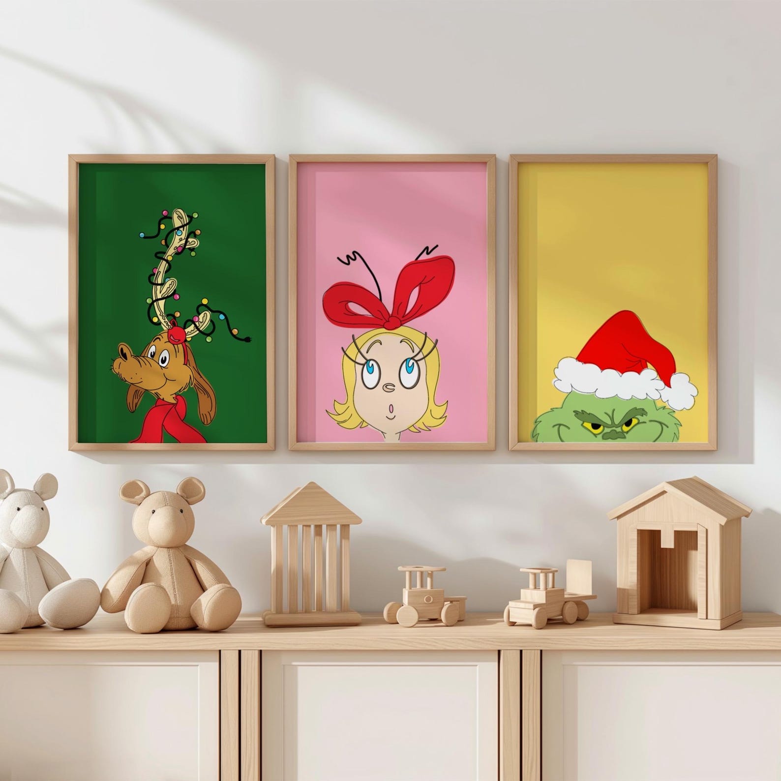 Grinch Wall Decor, Grinchmas, Printable Chirstmas Art, Whimsical ...