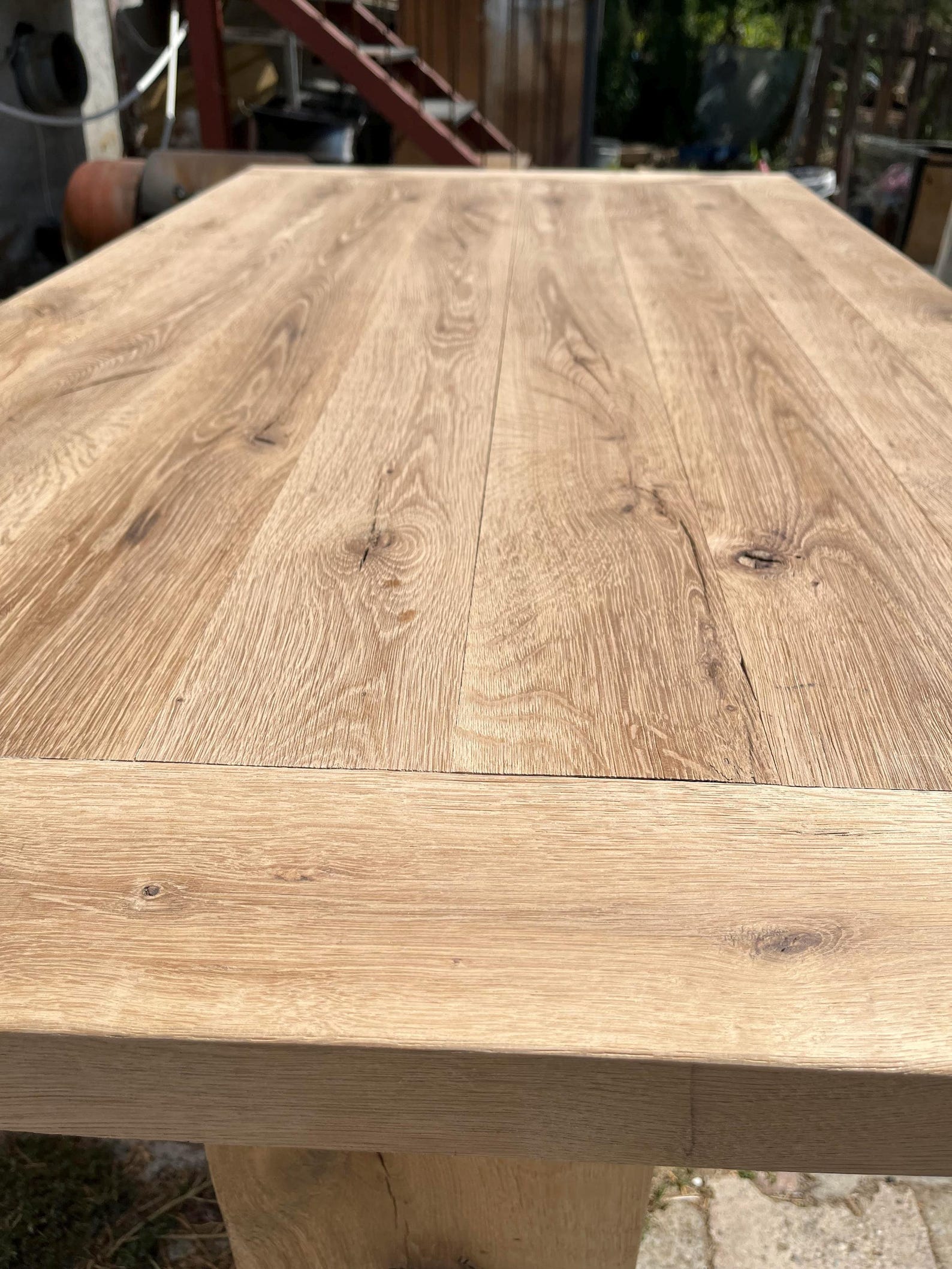 Custom Live Edge Dining Table, Kitchen Table, Live Edge Brown Oak ...