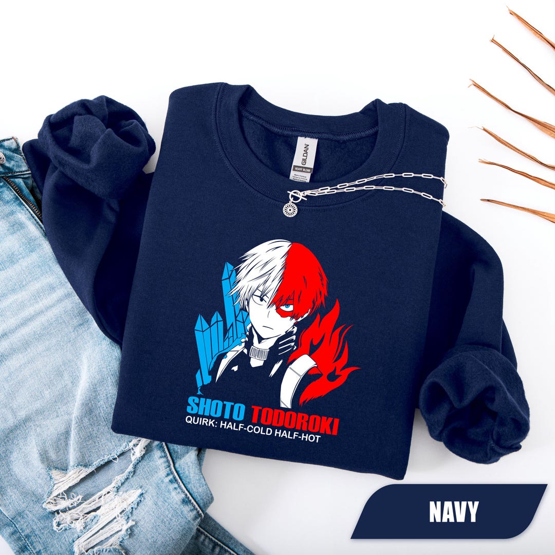 Shoto Todoroki Sweatshirt, Shoto Hoodie, Anime Sweatshirt, Anime ...