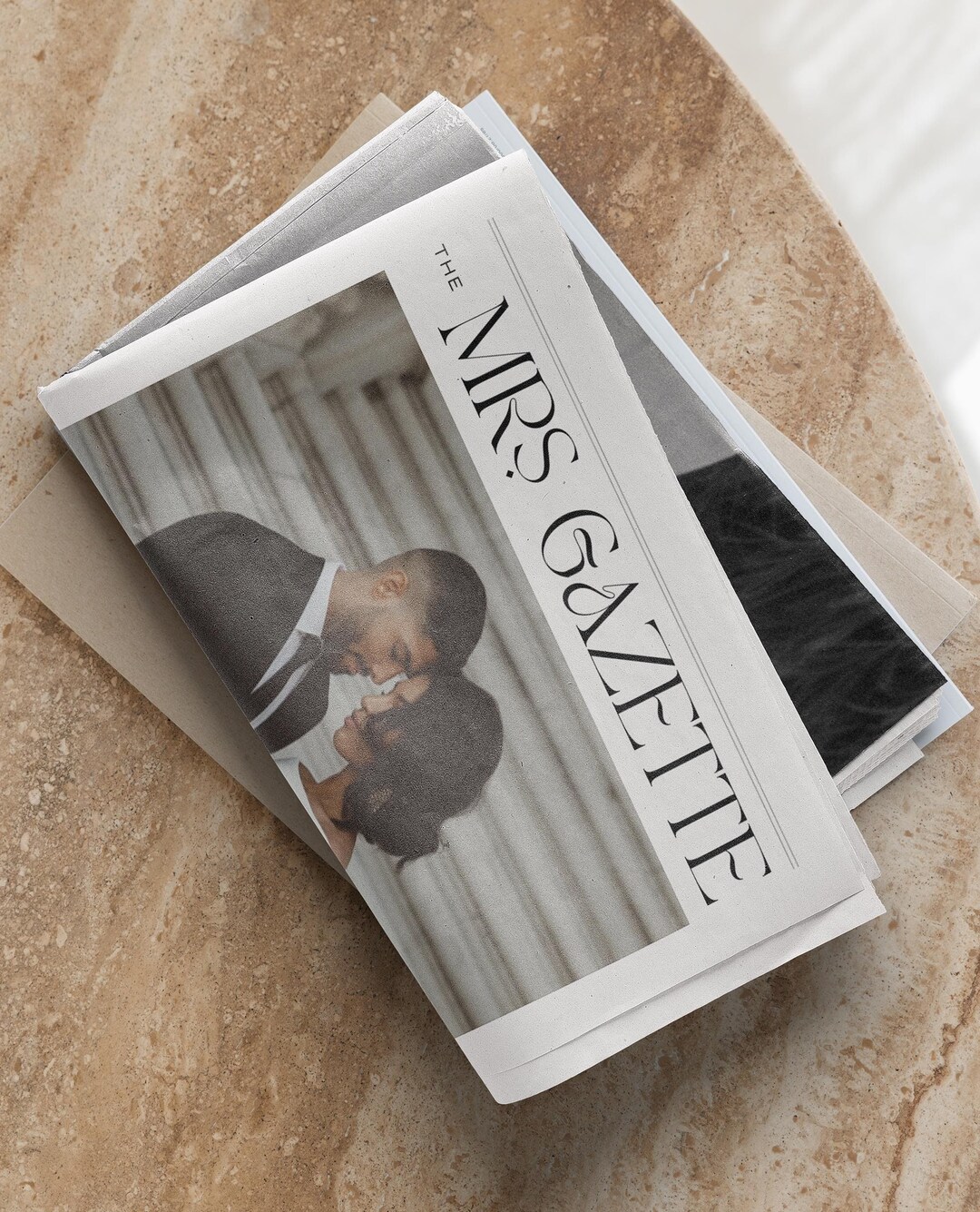 Luxury Newspaper Wedding Program Template / Editable Canva Design ...