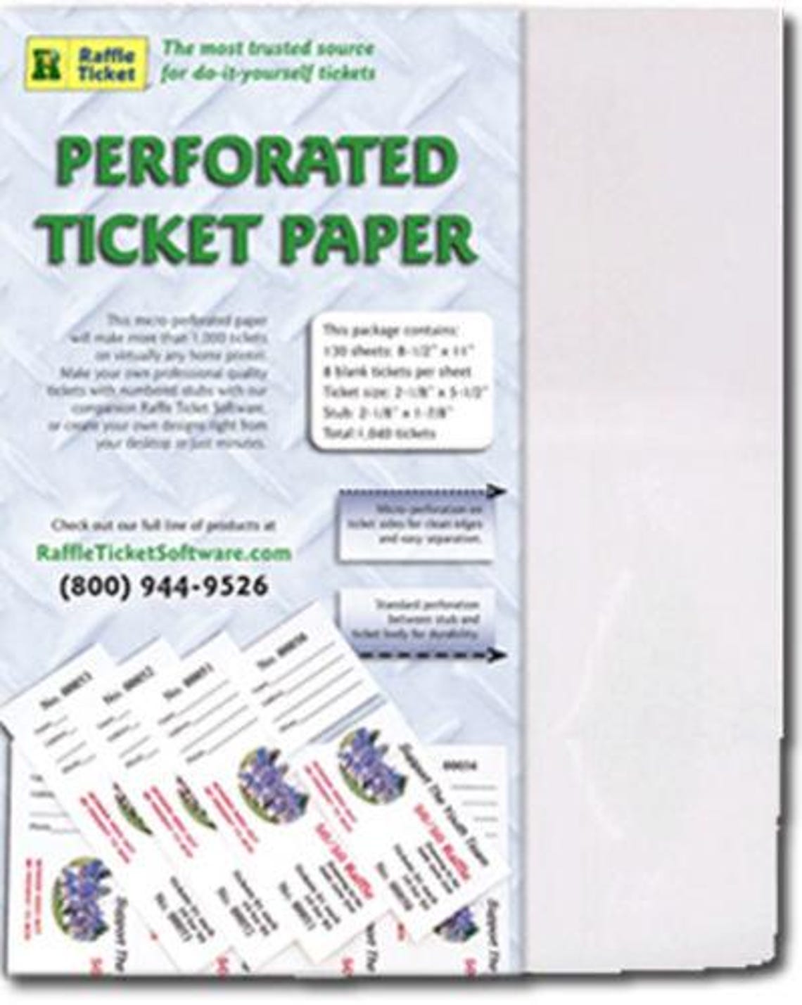 67 Lb Perforated Raffle Ticket Paper - Etsy