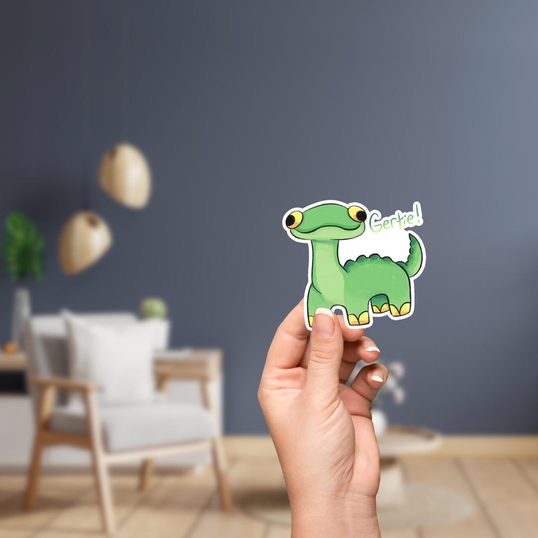 Gertie the Cute First Dinosaur Kiss-cut Sticker - Etsy