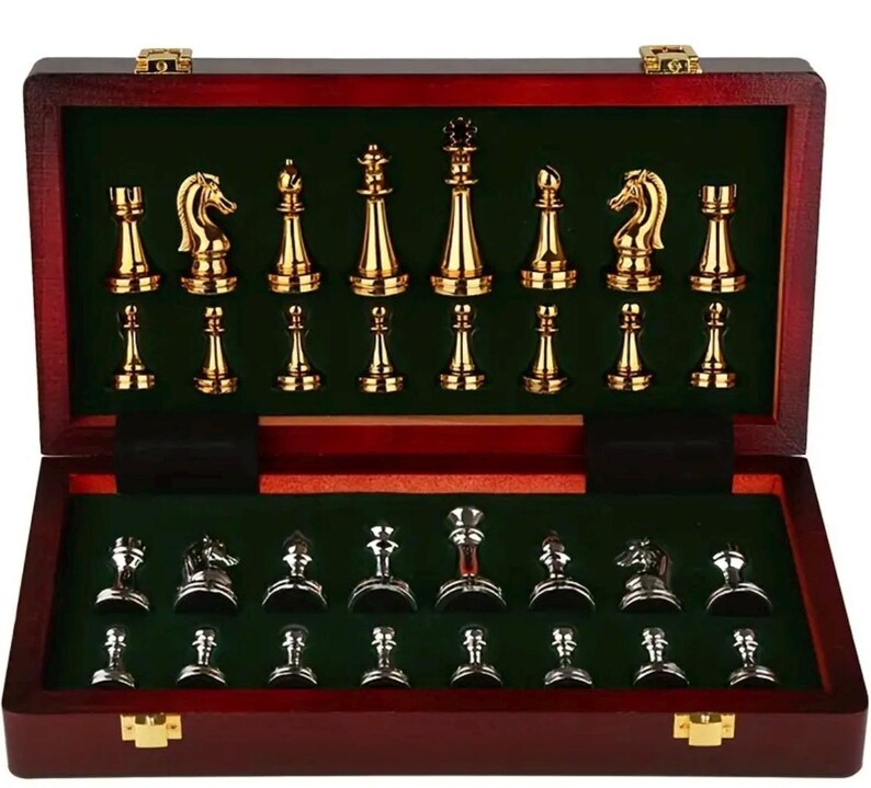 Premium Solid Wood Chess Set With Weighted Zinc Alloy Pieces ...