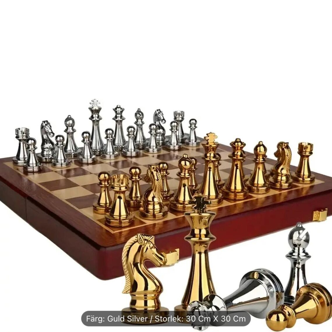 Premium Solid Wood Chess Set With Weighted Zinc Alloy Pieces ...