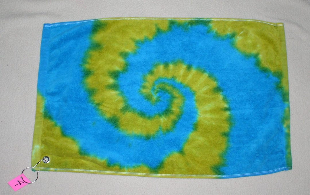 Full-size Golf Towel, Blue and Gold - Etsy
