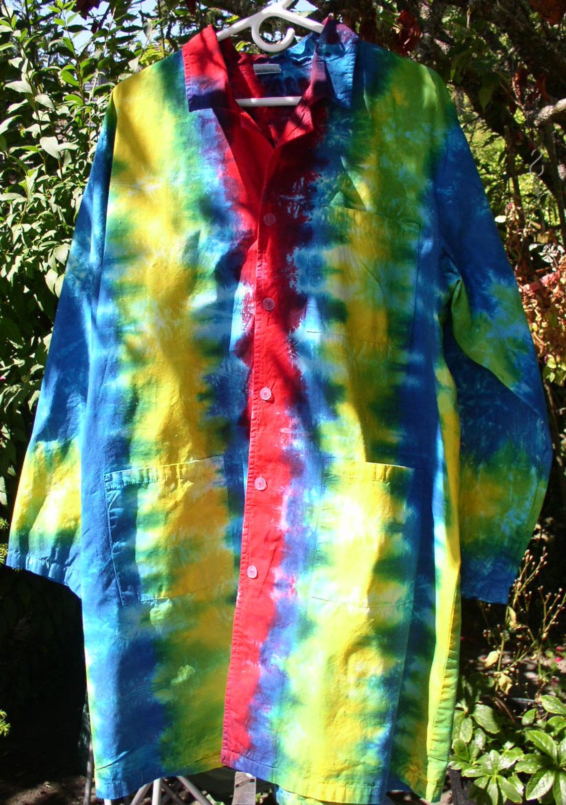 Custom Large Lab Coats Tie Dyed - Etsy