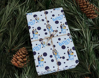 Bluey Wrapping Papers, Bluey and Friends Kids Birthday Wrapping Paper ...