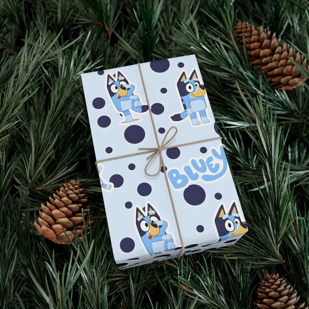 Bluey Wrapping Papers, Bluey and Friends Kids Birthday Wrapping Paper ...