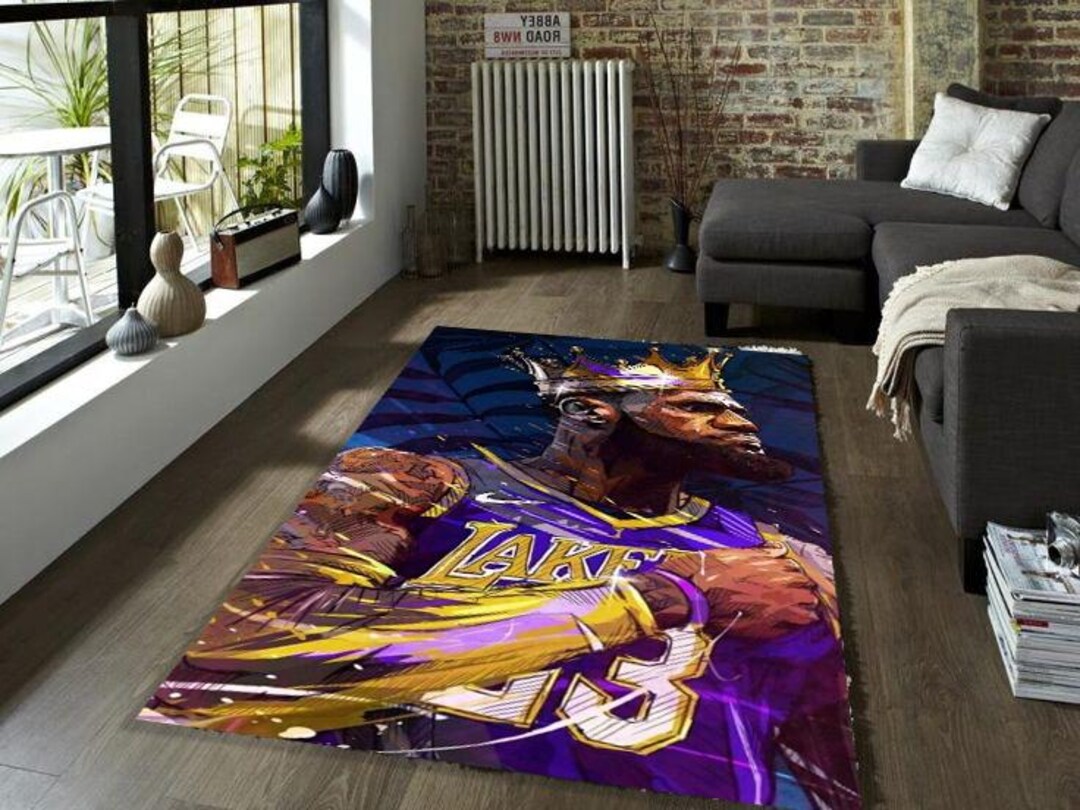 Lebron James Rug, Los Angeles Lakers Rug, Basketball Rug, Nonslip Rug ...