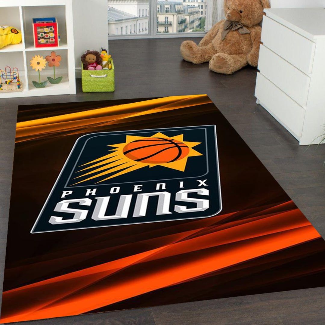 Phoenix Suns Rug, Basketball Rug, Suns Rug, Modern Abstract Rug, Area ...